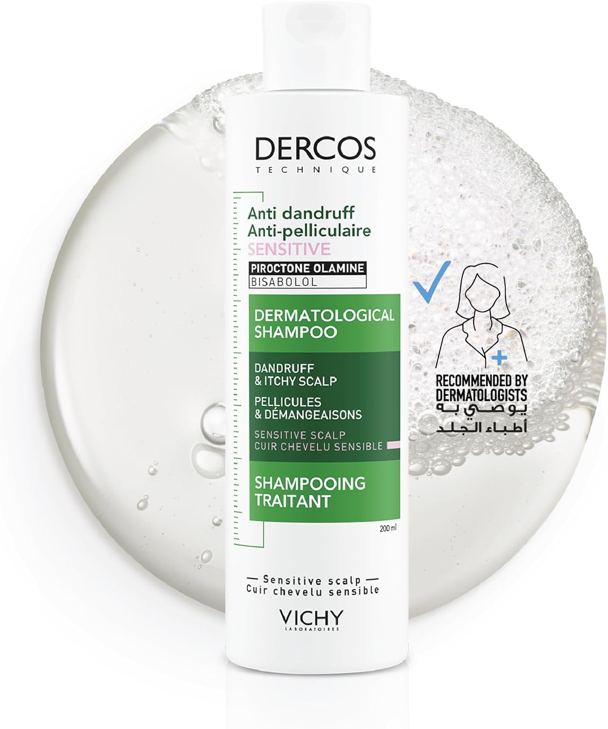 Vichy Dercos Anti Dandruff Shampoo for Sensitive Scalp 200ml – Lines ...